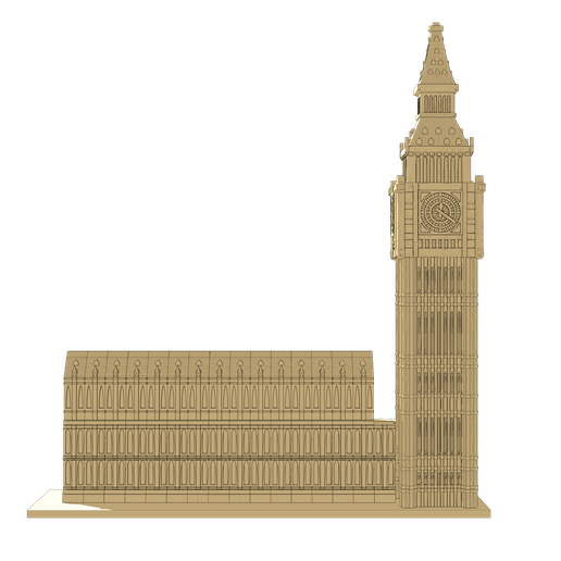 🕰️ Big Ben・ STL File for 3D printing and CNC machining - Laser cutting ...