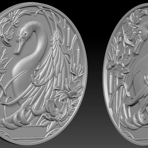 🦢 Swan coin・ STL File for 3D printing・Cults