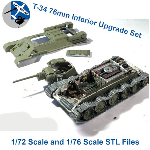 🪖 T-34 76mm and 85mm Interior Upgrade Kit - supported - 1/72 and 1/76 ...