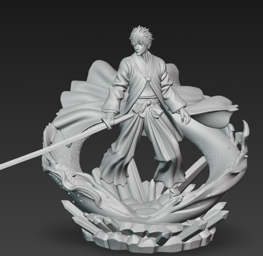 👾 Ichigo Kurosaki (Bankai – Tensa Zangetsu) – Bleach Legendary 3D Model ...