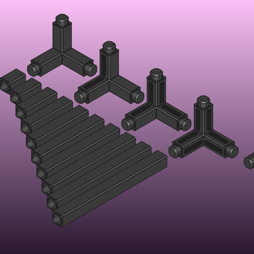 Free STL file Modular Frame (Printer Housing etc) 🖼️ ・3D printing model ...