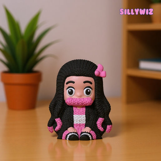 🎁 Nezuko Kamado from Demon Slayer Knitted - Crochet・ STL File for 3D ...