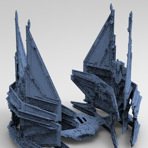 OBJ file Sci-Fi Ocean Tech ship barrior Shield 3 🌊 ・3D printable model ...