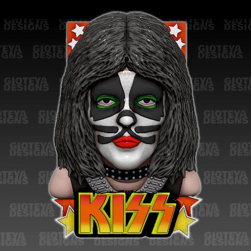 💋 KISS The Catman Peter Criss・ STL File for 3D printing・Cults