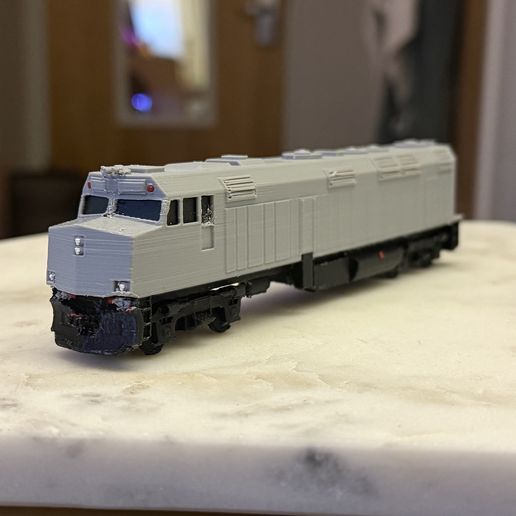 🚂 EMD F40PH Locomotive 1:100 Scale 3D Print Ready Model・ STL File for ...