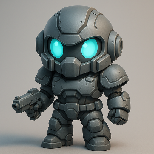 👫 Chibi Mecha Sentinel・ STL File for 3D printing・Cults
