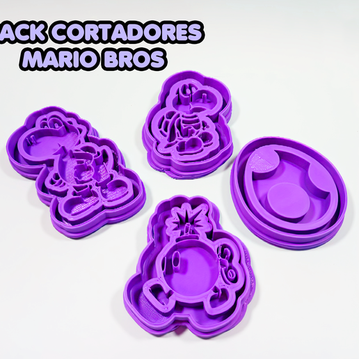 STL file 4 Pack mario cutters / 4 Pack mario cutters of cookies 👸 ・3D ...