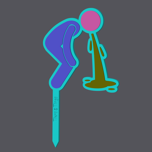👨 Man Throwing Up - Caketopper (3 sizes)・ STL File for 3D printing・Cults
