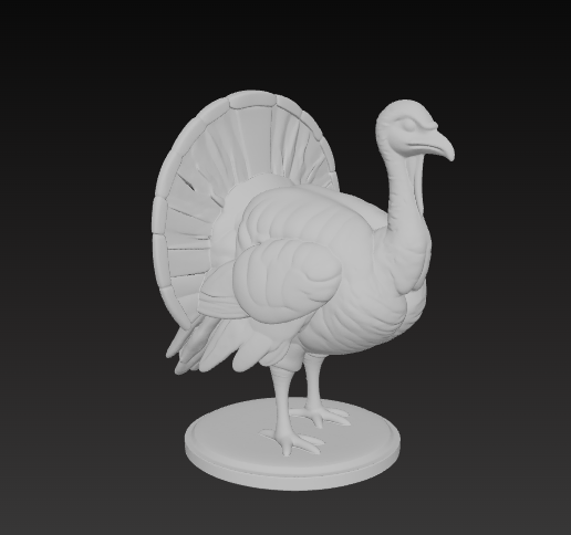 🦃 Resting Turkey STL – Realistic Sitting Turkey 3D Model for Printing ...