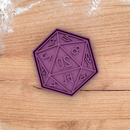 🎲 D20 dice cookie cutter from Dungeons and Dragons・ STL File for 3D ...