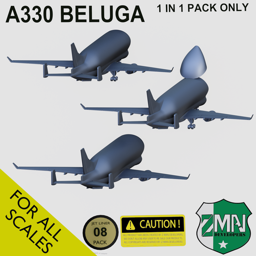 🛩️ A330 BELUGA V1・ 3D File for ・Cults