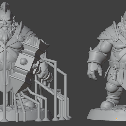 ♟ Bromm Ironhammer DND dwarf・ 3D File for 3D printing・Cults