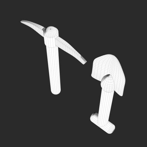 ⛏️ Shovel and Pick Axe - Commercial Use・ STL File for 3D printing・Cults