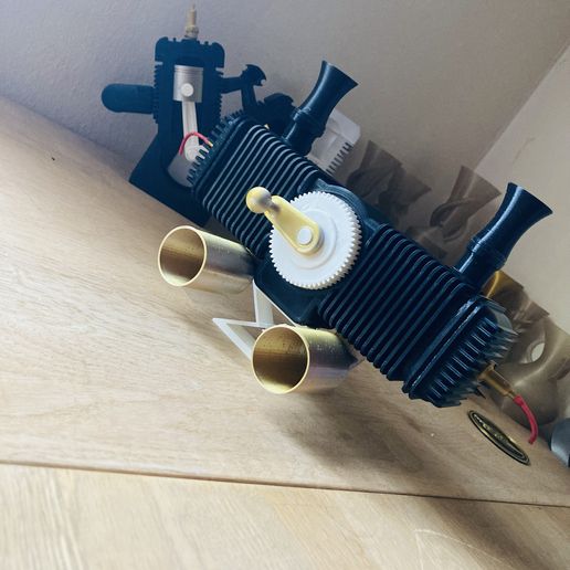 🪲 Air cooled Boxer Engine Model - 2 cylinder see through boxer engine ...