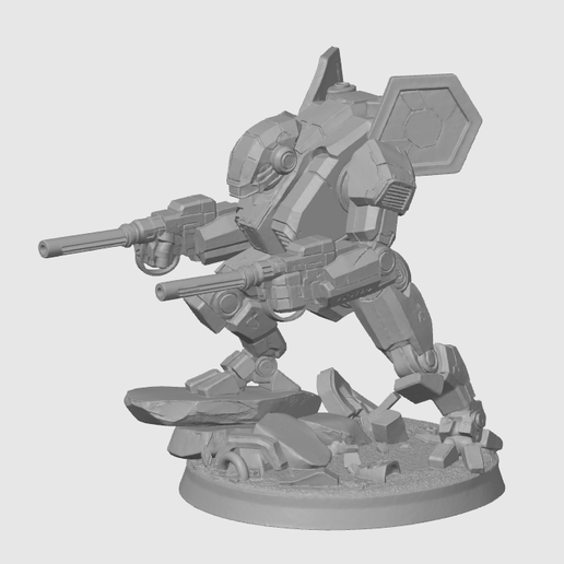 🎲 Phantom Stalker – Light Recon Mech Miniature - 70mm - 28mm Scale ...