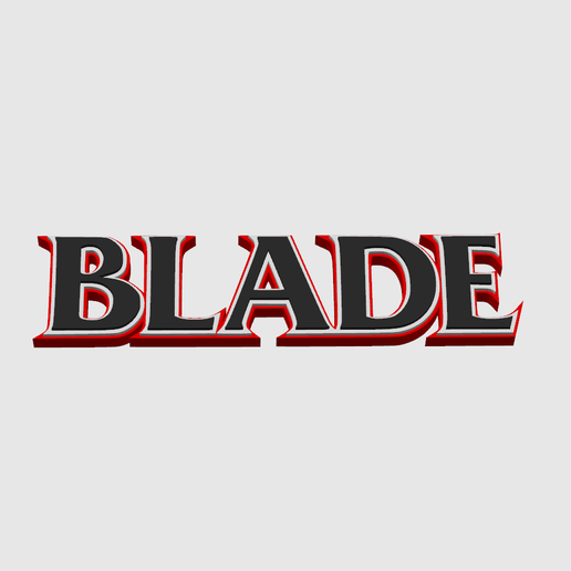 👾 LOGO BLADE V2 COMIC・ STL File for 3D printing・Cults