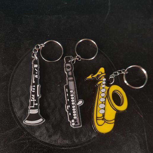 🎵 Music Instrument Keychains Pack・ STL File for 3D printing・Cults