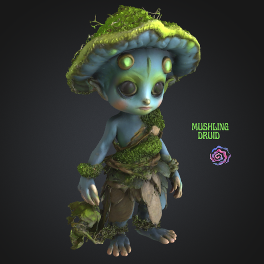 👾 Mushling Druid・ STL File for 3D printing・Cults