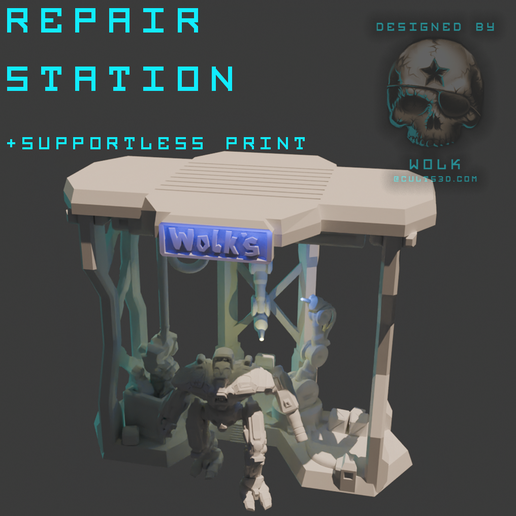 🚉 Repair station for american Mecha・Free STL File for 3D printing・Cults