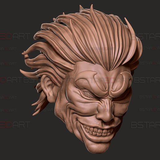 Archivo 3D Yujiro Hanma Head Mask (With Hair Ver) - Baki Anime ...