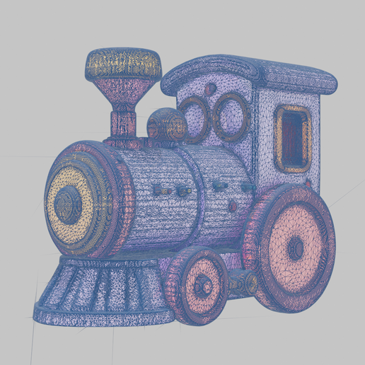 🚆 Toon Town style train・ STL File for 3D printing・Cults