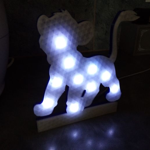 STL file simba night light 👽 ・3D print design to download・Cults