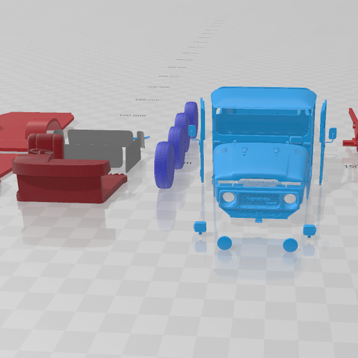 🚗 Toyota Land Cruiser Pickup 1979 - Separate Parts STL Model・ 3D File ...