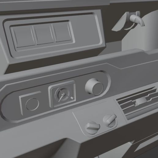 Archivo STL 1990 Land Rover Defender 90 Dashboard and Center Console 🚚 ...