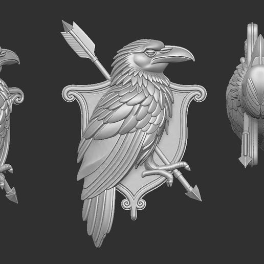 🐦 Bird wounded by arrow icon 3D print model・ STL File for 3D printing・Cults