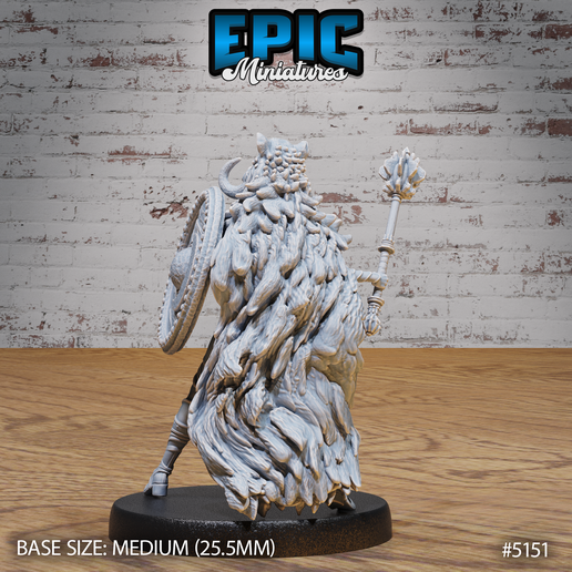 🐗 Boar Coat Warrior Lady Attack ‧ DnD Miniature ‧ Tabletop Miniatures ...