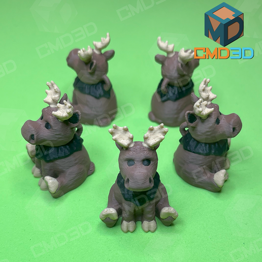 🗝️ Mini Moose Keychain・Free STL File for 3D printing・Cults