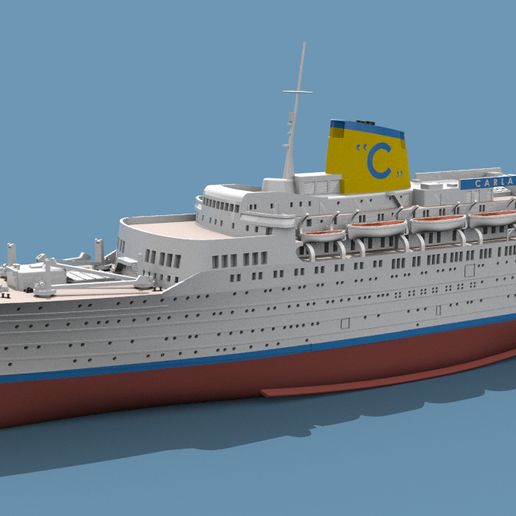 🚢 CARLA C. Costa Line cruise ship print-ready model・ STL File for 3D ...