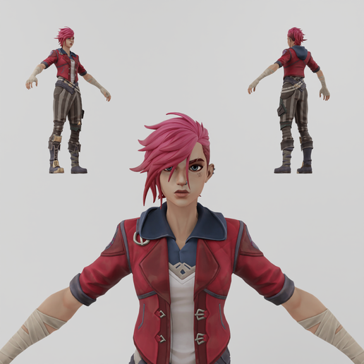 🎨 VI Arcane Lowpoly Rigged・ OBJ File for ・Cults