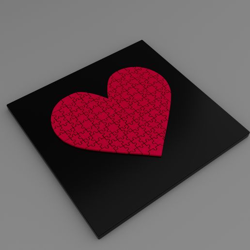 🧩 Heart-Shaped Jigsaw Puzzle – Easy Print & Assemble・ STL File for 3D ...
