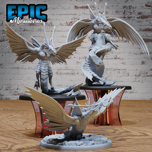 🌊 Ocean Wyvern Set ‧ DnD Miniature ‧ Tabletop Miniatures ‧ Gaming ...