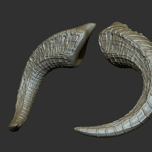 🤘 24 - Creature+Monster+Demon Horns・ 3D File for 3D printing・Cults