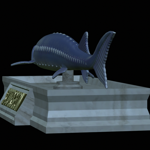 🐠 fish beluga / sturgeon / huso huso / vyza velká statue detailed ...