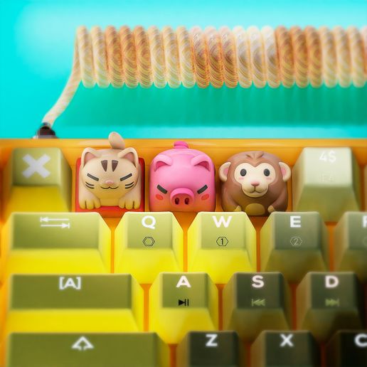 ⌨️ Cute Animals Vol II Keycaps - Mechanical Keyboard・ STL File for 3D ...