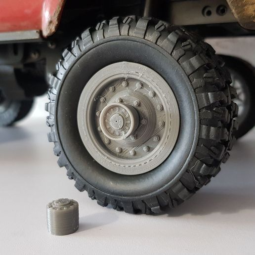 STL file 1/16 MILITARY WHEEL FOR WPL TYRE - MIJBITS・3D printer design to download・Cults