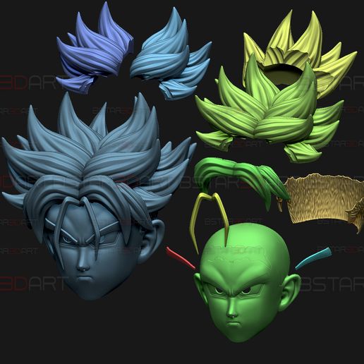 🐉 Trunks Head Mask Wearable -Dragon ball Cosplay and Decoration・ 3D ...