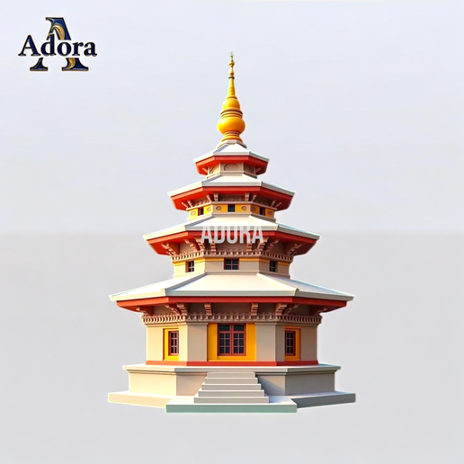 🕍 Breathtaking Multilayered Pagoda - Intricate Buddhist Temple Model ...
