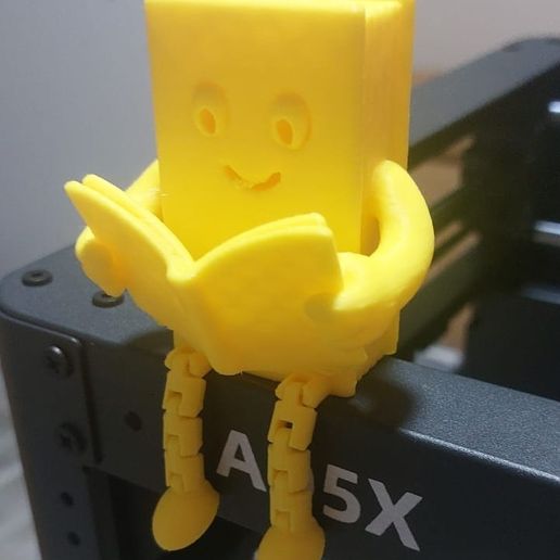 📚 Flexi Book Reading Buddy - Book Lover Figurine・ STL File for 3D ...