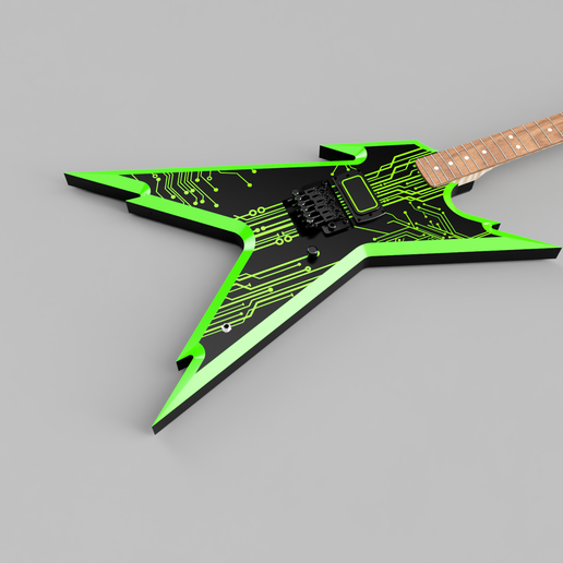 ⚡ The SYS32 Electric Guitar Dean Razorback Dimebag Darrell・ 3MF File for 3D printing・Cults