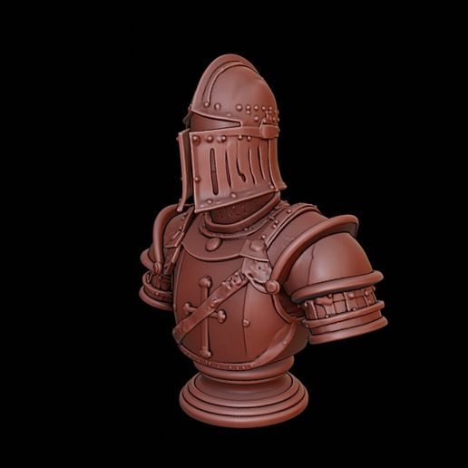 👤 Templar Knight Bust・ 3D File for 3D printing・Cults