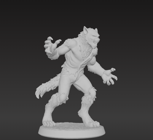 🐺 Miniatures Of Horror - Werewolf・ STL File for 3D printing・Cults