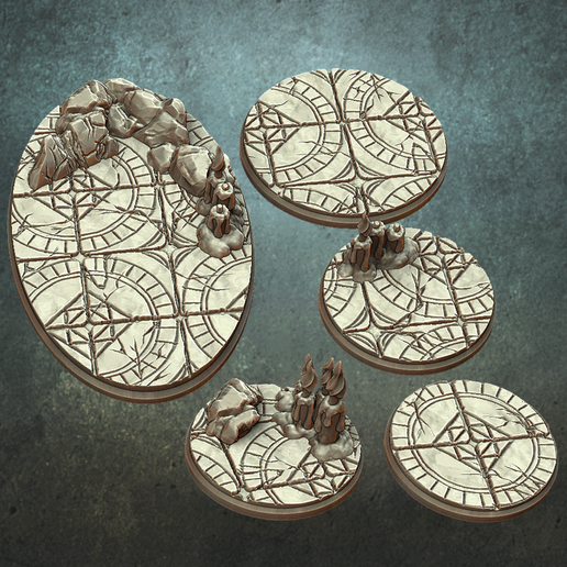 🆓 FREE Cursed Temple Bases・Free 3D File for ・Cults