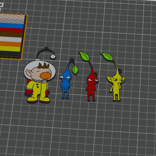 🔑 PACK 4 PIKMIN KEYCHAINS/KEYCHAIN (STL AND 3MF)・ 3D File for 3D ...