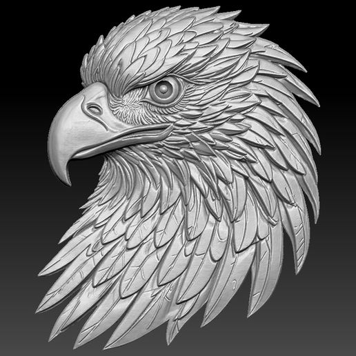 🦅 Eagle CNC Relief Model・ STL File for 3D printing・Cults