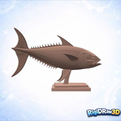 🐠 Realistic Bluefin Tuna Fish Sculpture – RDW3D-WSLIV・ STL File for 3D ...