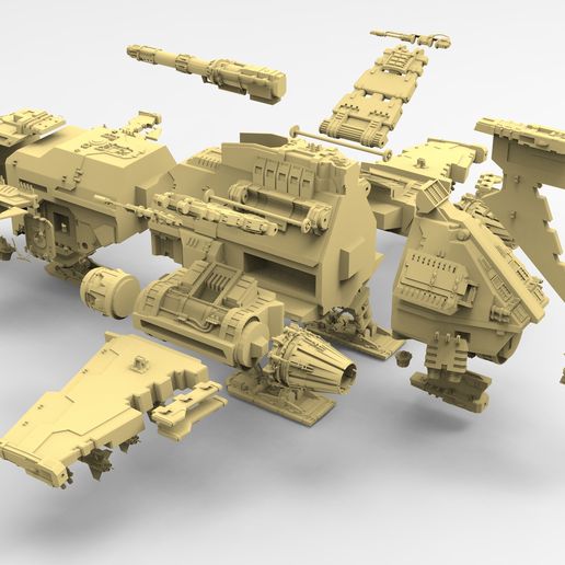 3D-Datei Legion Thunderhawk Gunship 28MM SCALE 🛰 ・3D-druckbare Vorlage ...
